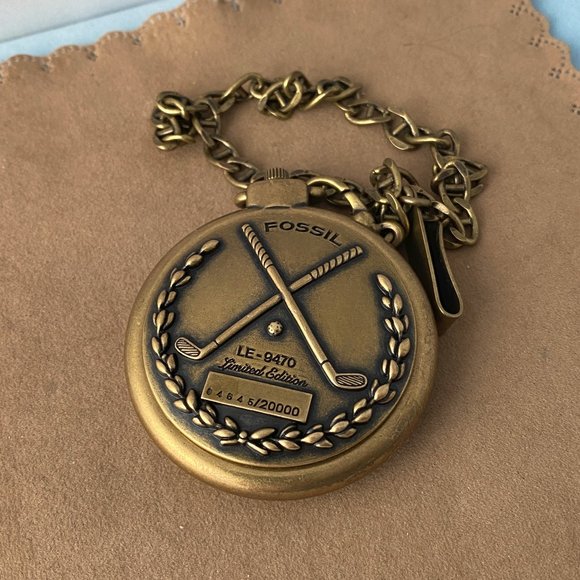 Fossil | Accessories | Vintage Fossil Limited Edition Golf Pocket Watch ...
